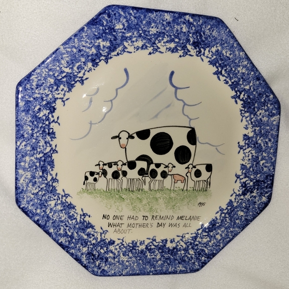 Molly Dallas | Art | Molly Dallas Cow Plate Octogon Shape | Poshmark